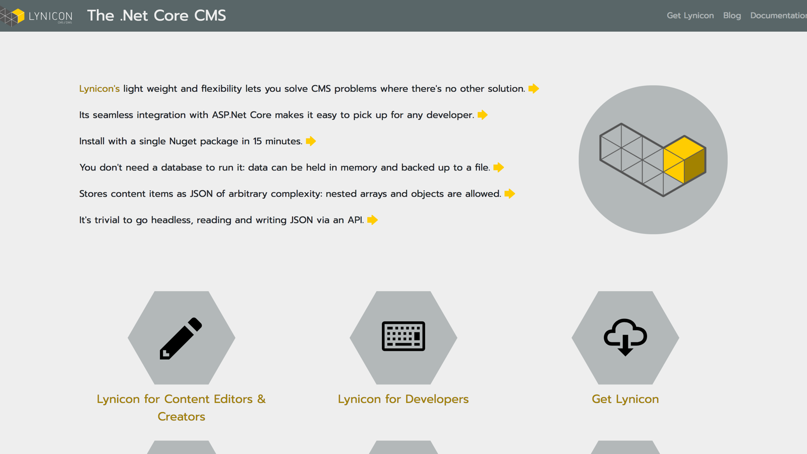 Lynicon asp.net core CMS - BuiltWithDot.Net